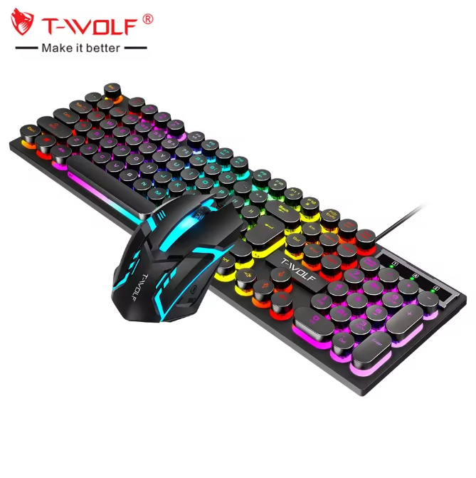 Combo of Gaming Mouse and Keyboard - T-WOLF TF-270 RGB LED Backlight ...