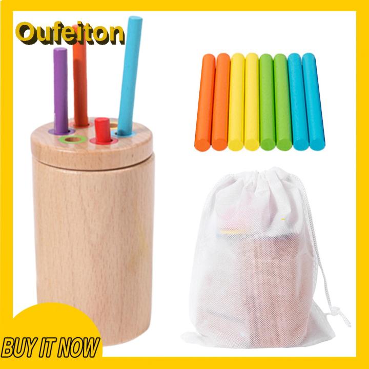Oufeiton Montessori Color Sorting Activity Montessori Wooden Color ...