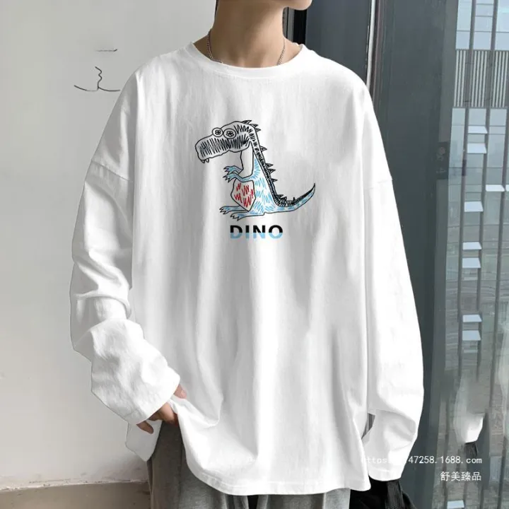 Shumei Spring and Autumn Long-sleeved T-shirt, base shirt, youth loose ...