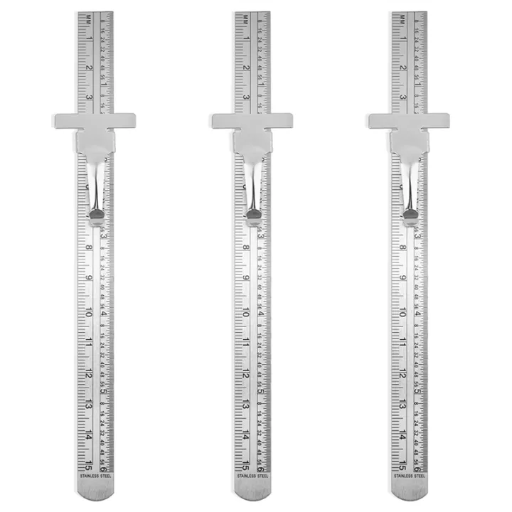 Ruler Stainless Steel Ruler High Quality 15cm Metal Metric Ruler Set ...