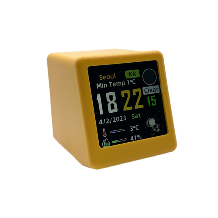 (GGBR)-Smart Weather Station WiFi Desk Digital Analog Alarm Clock Small ...