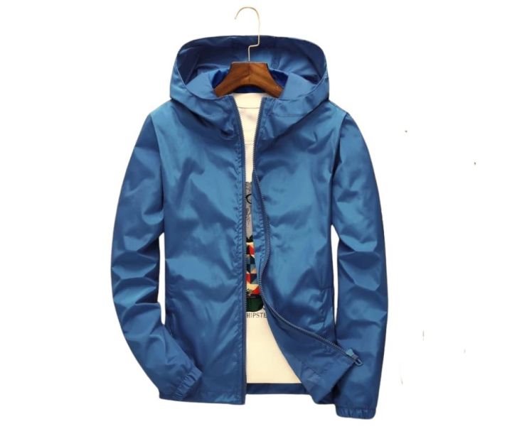 Single Layer Blue Windcheater For Men | Daraz.com.np