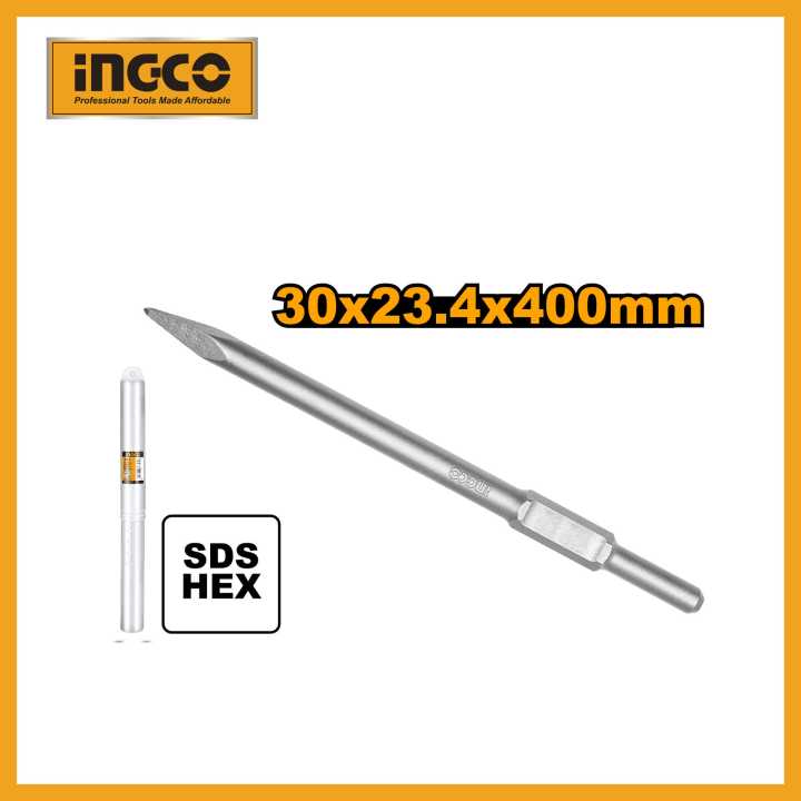 INGCO 30X 400mm point/flat Hex chisel | Daraz.com.np