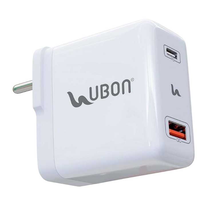 UBON 65W Power Adapter | Type-C and USB Port | Short Circuit Protection ...