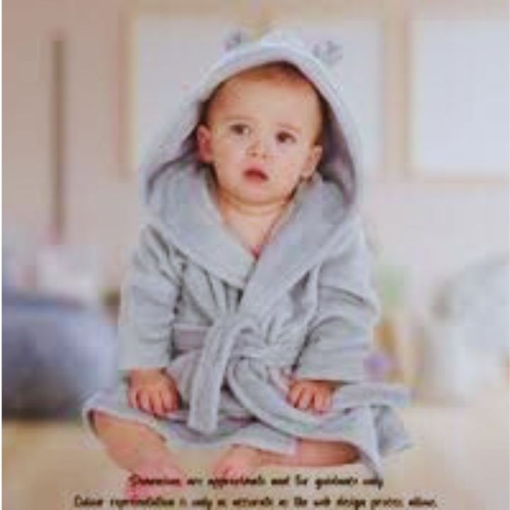 SnuggleWrap Hooded Baby Bathrobe – Soft, Absorbent, and Cozy Bathrobe ...