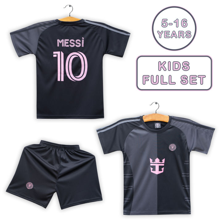 Messi 10 Printed Kids Inter Miami Away Jersey Set | 5-16 years | Kids ...