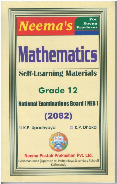 Mathematics NEB Self Learning Materials For Class Twelve By Neema | Daraz.com.np