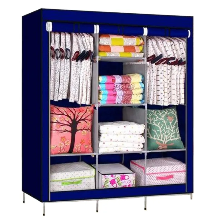 Folding Clothes Closet Wardrobe Daraz Storage Rack Organizer Cabinet ...