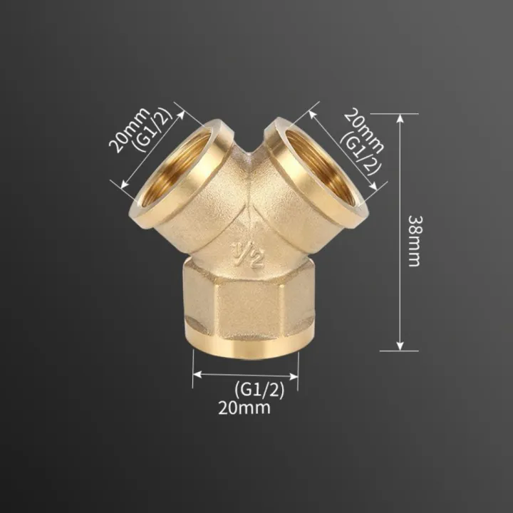 New 1/2 BSP Pneumatic Plumbing Connector Tee Type Male/Female Thread ...