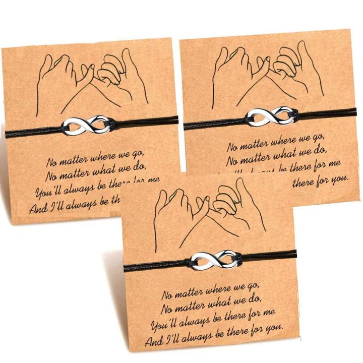 Adjustable Guide Match Best Infinity Friendship Bracelets Set of 3 ...