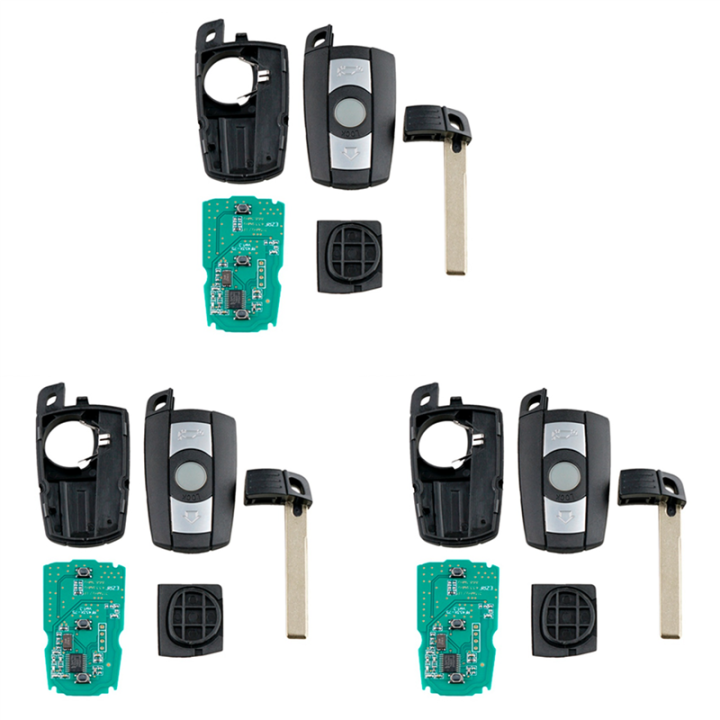 3X Car Smart Remote Key 3 Buttons 3/5 Series X5 X6 Cas2 Cas3 433Mhz ...