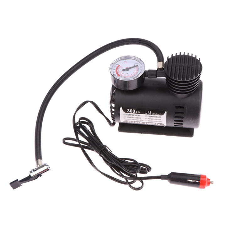 Portable 12V 300psi Mini Air Compressor Pump Tire Tyre Inflator 15LPM ...