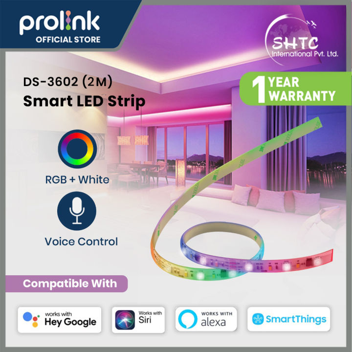 Prolink 2M Smart RGBWIC LED Strip 12/2A | DS-3602 (2M) With Adapter ...