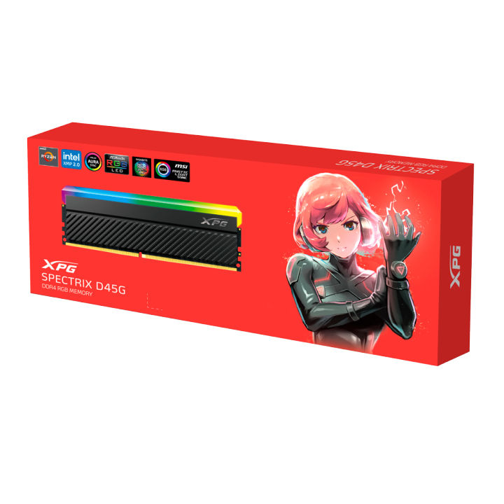 XPG RAM D45G 16GB DDR4 (ARGB Light | 3600MHz | Support AMD EXPO & Intel® XMP 3.0 Overclocking ...