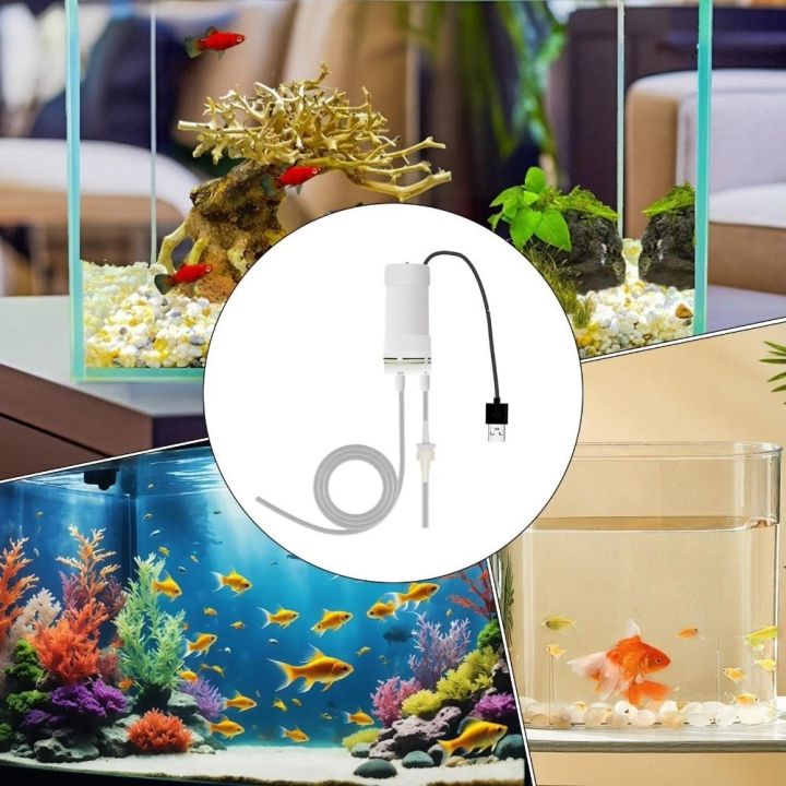 Portable Powered Fish Water Changer Gravel Cleaning High Flow Electric ...