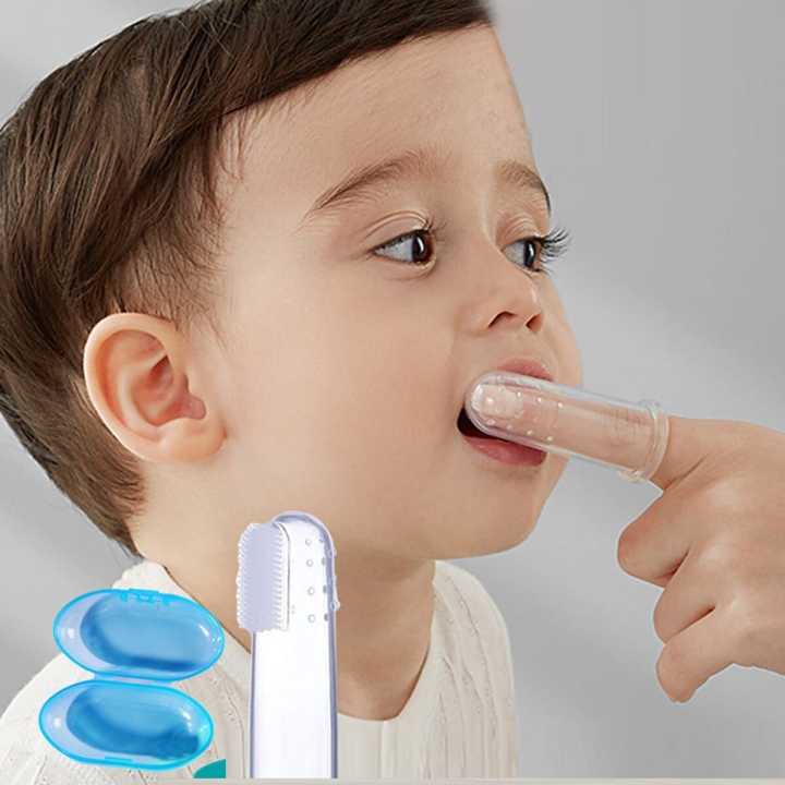 Mumlove Silicone Baby Finger Toothbrush for Infants and Toddlers ...