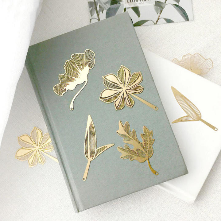 Brass Metal Bookmarks Special Technology Leaves Of The Four Seasons ...