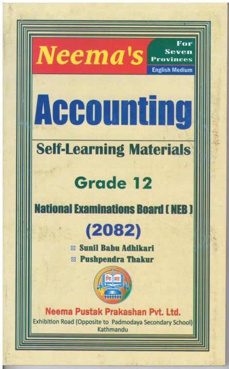 Accounting NEB Self Learning Materials Question Answer Exam Preparation ...