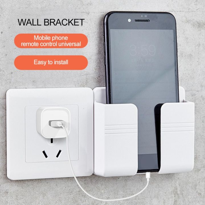 Wall Mounted Mobile Phone Charging Organizer Remote Control Storage Box ...