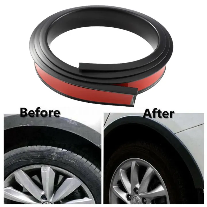 1M 1pcs Flares Sticker Waterproof Tyre Eyebrow Trim Strip Rubber Car ...
