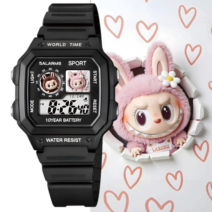 【EleganceEssence】Labubu Peripheral Student Party Watch Smart Electronic ...