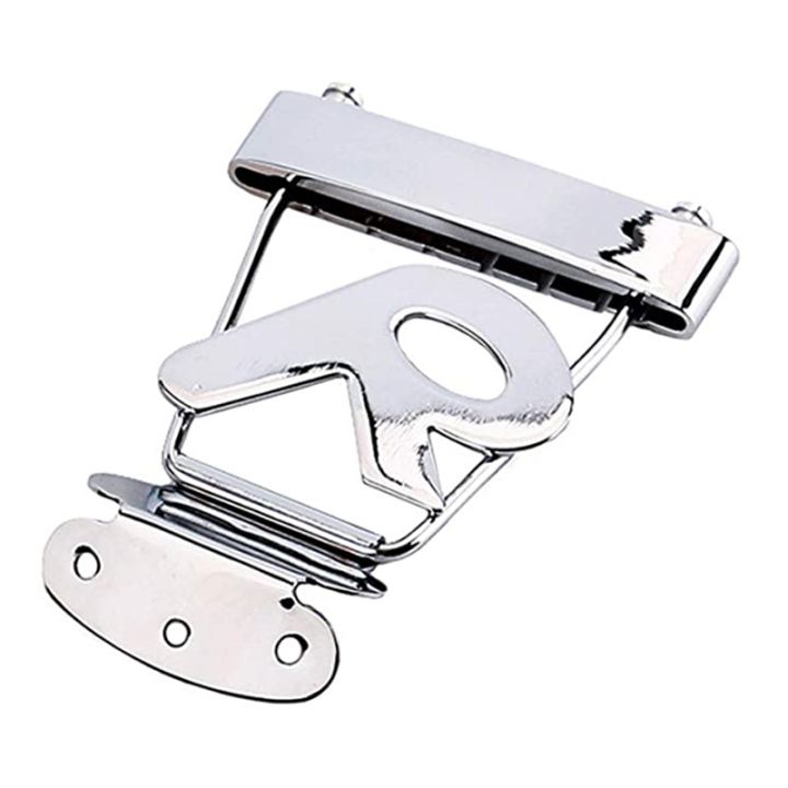 Guitar Tailpiece Bridge Metal R Shape 6 String Semi Hollow Silver ...