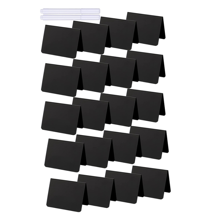 ARELENE 40 Pieces Mini Chalkboard Signs A-Shaped Chalkboard Tables ...