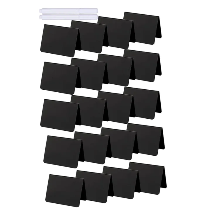 ARELENE 40 Pieces Mini Chalkboard Signs A-Shaped Chalkboard Tables ...