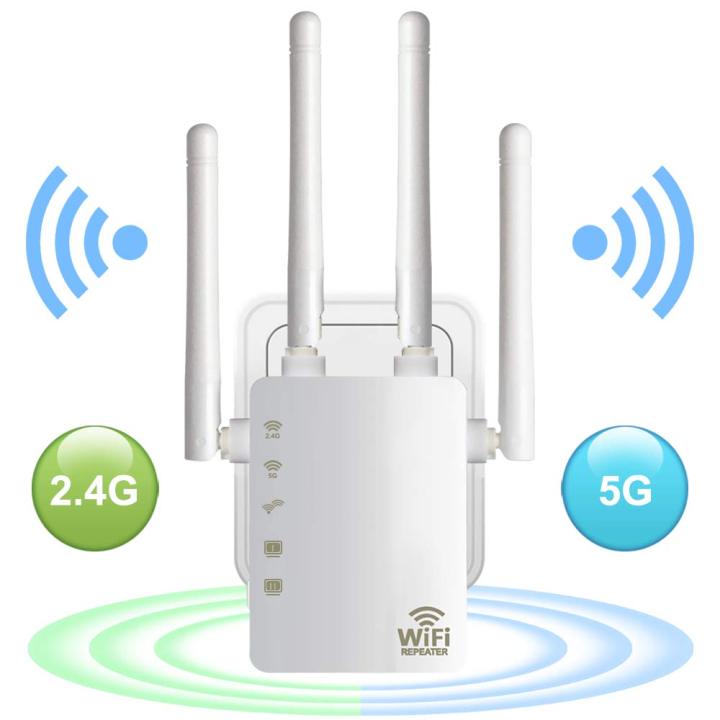 Wireless Wifi Repeater 5ghz Wi Fi Booster 2.4g 5g Wi-fi Extender 1200mbps Access Point Signal ...