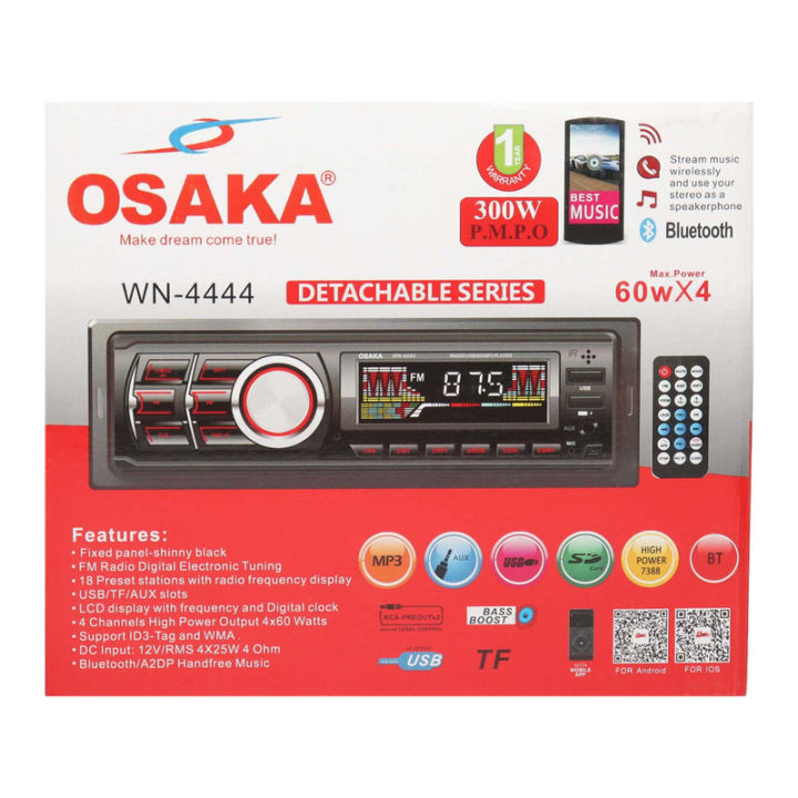 Osaka Car Audio Player Detachable Series 60w | Daraz.com.np