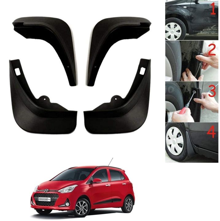 Car Mud Flaps Splash Guards (O.E Type Custom,4 pcs) for Hyundai Grand ...