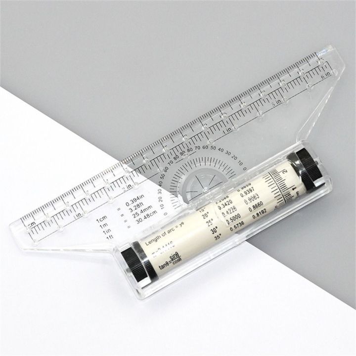 Multi Function Drawing Tool 15cm 30cm Angle Balance Student Design Roll ...