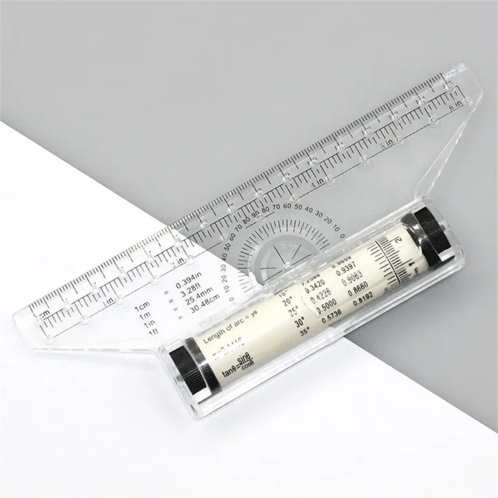 Multi Function Drawing Tool 15cm 30cm Angle Balance Student Design Roll ...