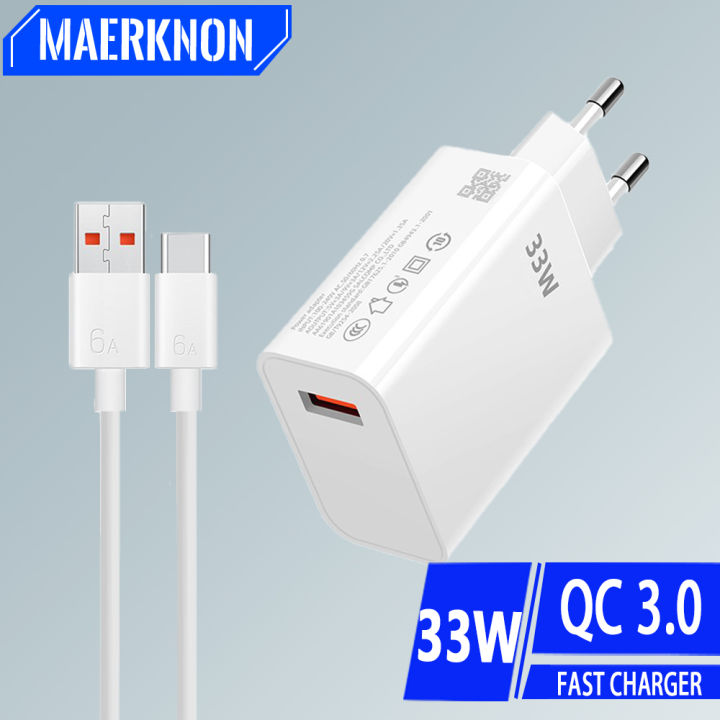 33W USB Fast Charger Quick Charge Mobile Phone Power Adapter For Xiaomi ...