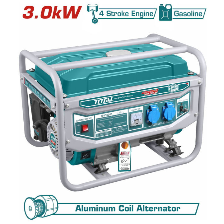 TOTAL Brand Max Output: 3.0KW, Gasoline Generator With 4 Stoke Engine ...
