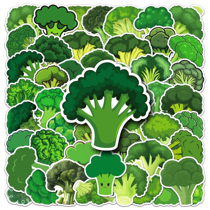 NEW Stickers Waterproof Stickers Helmater Car Broccoli Fun 50 Pieces ...