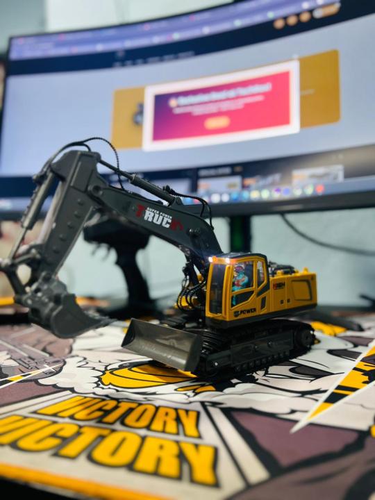 🚜 17-Channel RC Excavator 555-23 – Heavy-Duty Engineering Construction ...