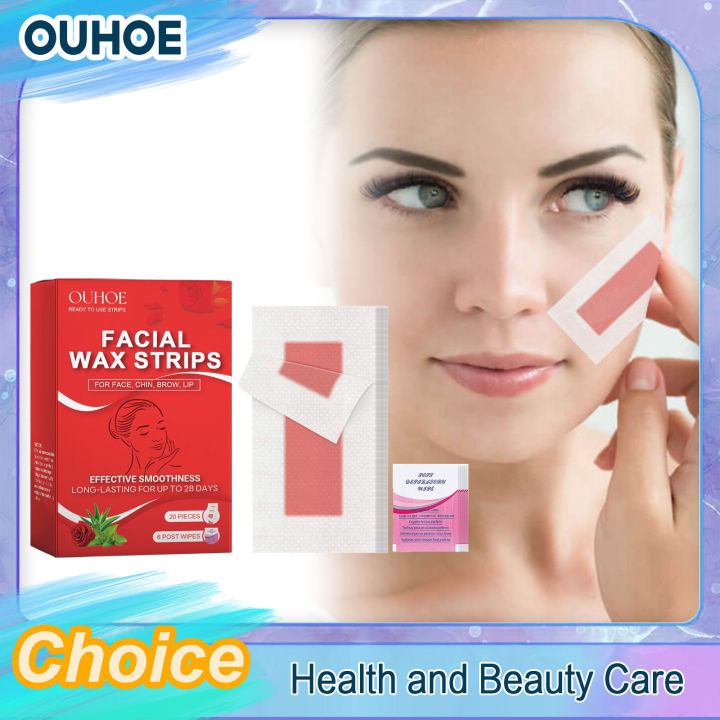 Facial Wax Strips for Face Ready to Use Lip Eyebrow Leg Arm Body Hair ...