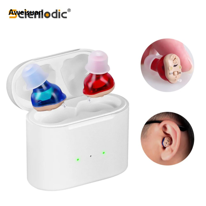 Aweisuan Elderly Hearing Aid Rechargeable ITE Deaf The Listening Device ...