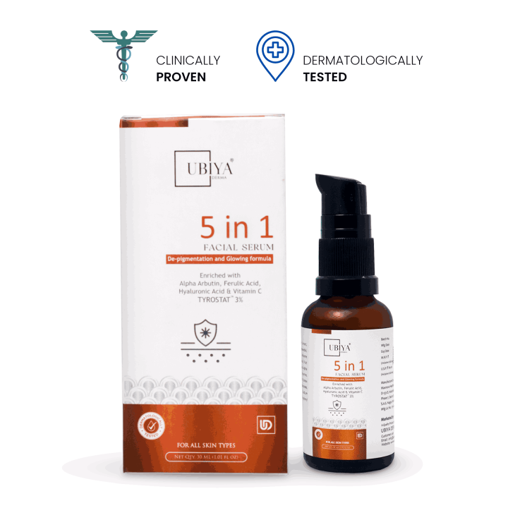 Ubiya Derma 5 In 1 Facial Serum For All Skin Types 50ml | Daraz.com.np