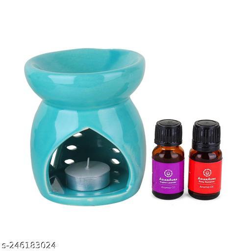 1 Diffuser + 2 Candles + 1 Essential Oil Set Handmade Big Size Ceramic ...