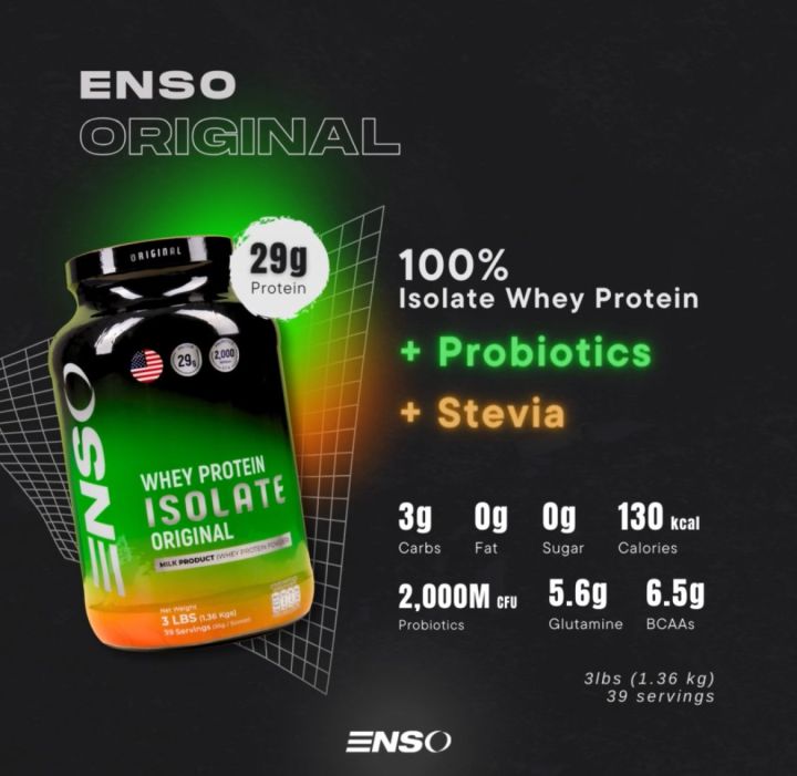 ENSO Isolate Whey Protein Original (3lbs =1.36kg) | Daraz.com.np