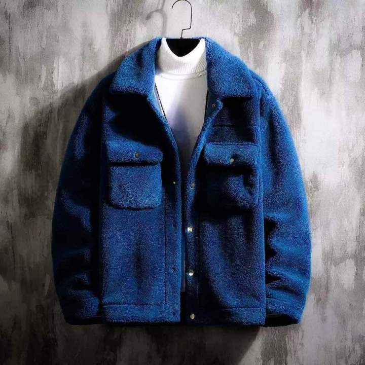 Men's Winter Heavy Fur Jacket with Front & Bottom Pockets – Stylish ...
