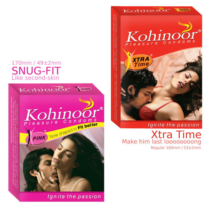 Durex Kohinoor 6 Condoms, 3s(Pack Of 2) | Pink + Xtra Time Combo Set | Daraz.com.np