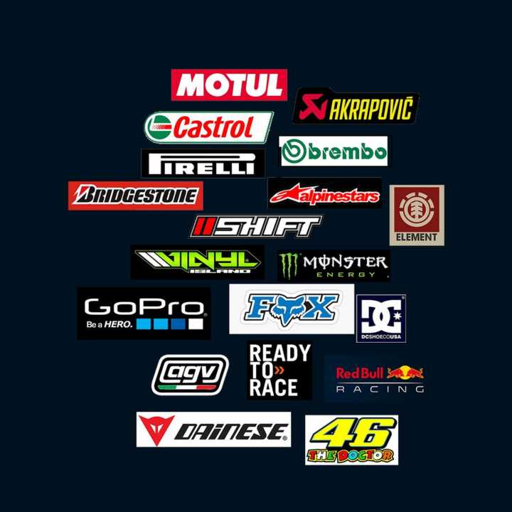 Racing Sticker Pack for Bike, Car, Laptop, Cycle, Helmet, Wallet ...