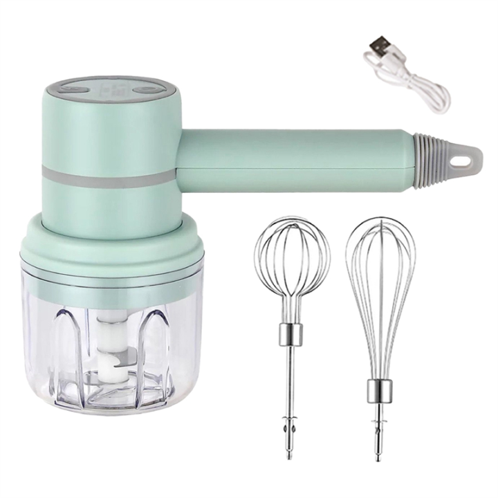 Wireless Food Mixer 3 Speed Electric Egg Beater Food Processor Green ...