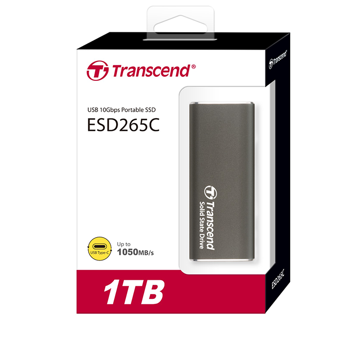 TRANSCEND - TS1TESD265C-1TB, External SSD, ESD265C, USB 3.1 Gen 2, Type ...