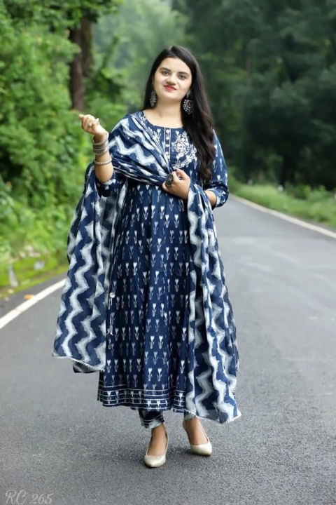 Fabdale Floral Printed Rayon Kurta Salwar Set with Dupatta | Casual ...