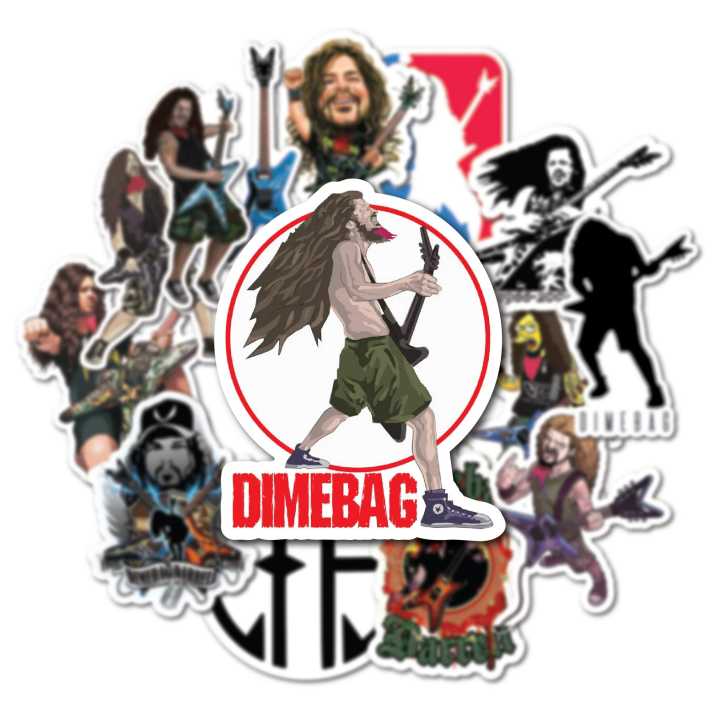 Pantera Dimebag Darrell Tribute 15pcs Laminated Sticker Pack For Mobile & Laptop | Daraz.com.np