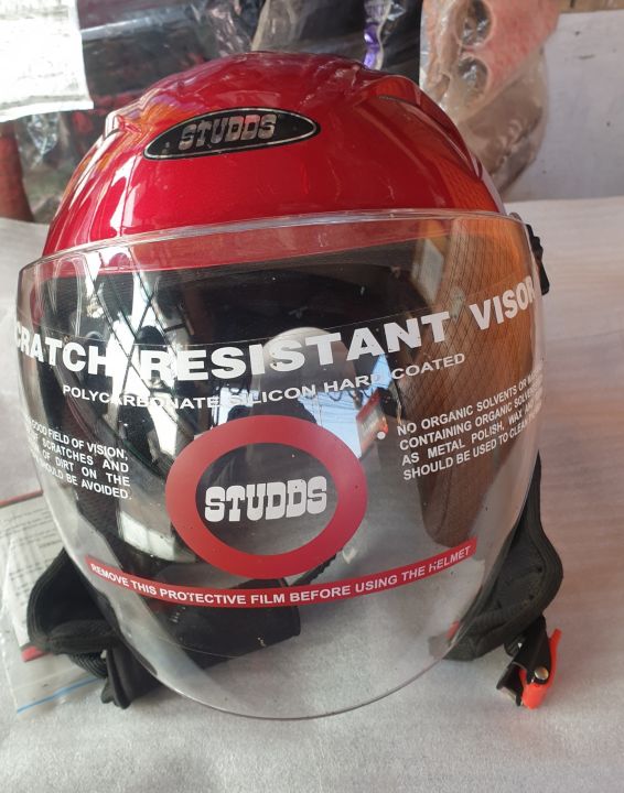 Red Dam Half Ladies Studds Helmet Single Visor | Daraz.com.np